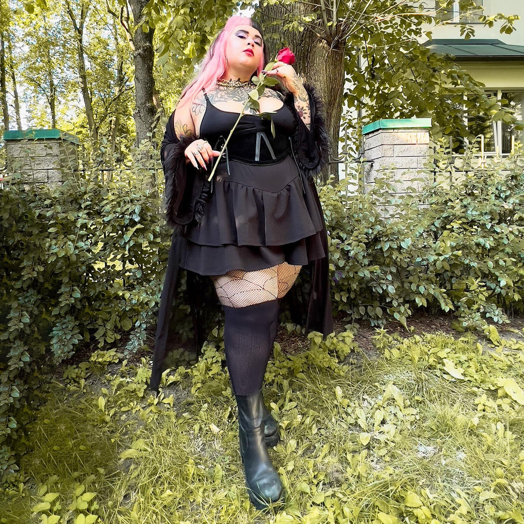 Venom Mock Garter Tights | Crotchless Tights | Snag – Snag EU