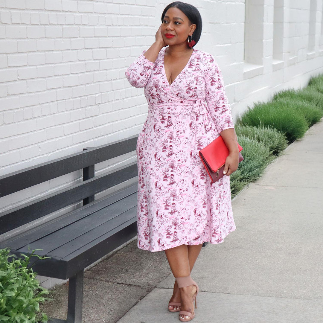 Wrap Dress - Passion au Jardin - L'Amour Rose - Tights & Clothes In ...