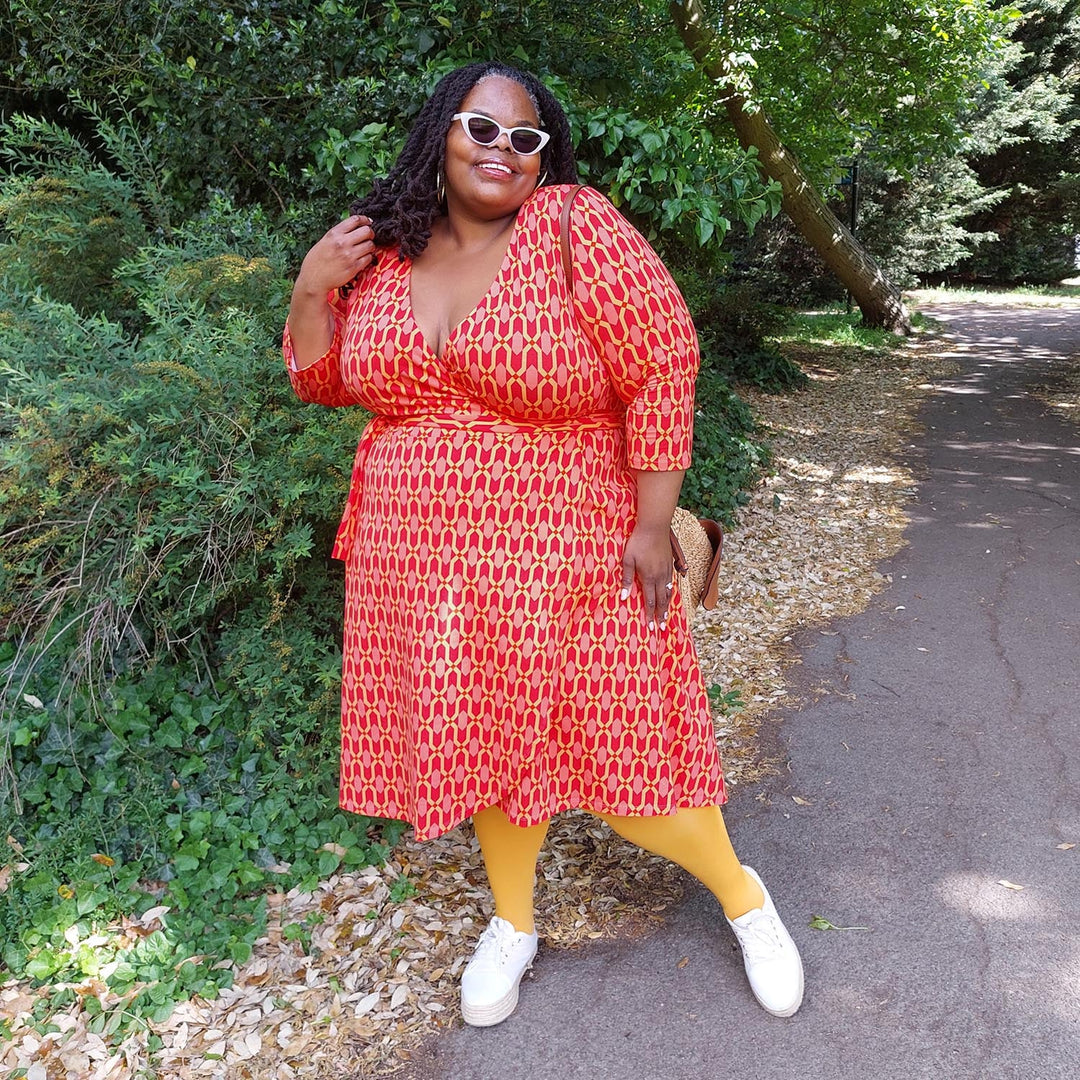 Wrap Dress - Red City - Tights & Clothes In Sizes 32-66 - Snag – Snag EU