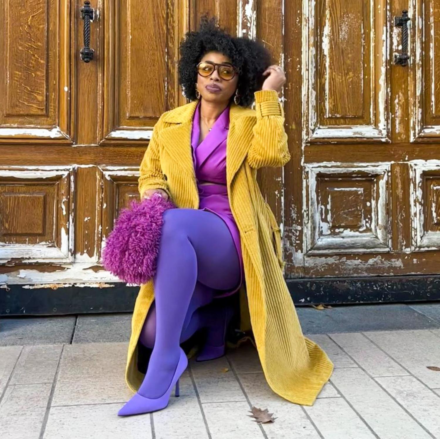 Iris 120 Denier Tights | Super uigennemsigtige lilla strømpebukser ...