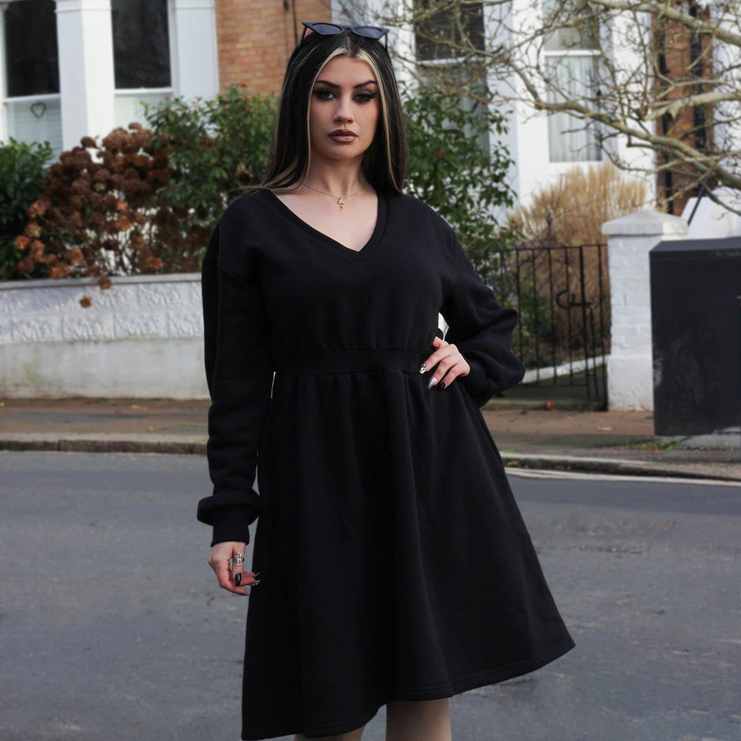 Robe ajustée et évasée en molleton - La robe Bibi | Snag Snag