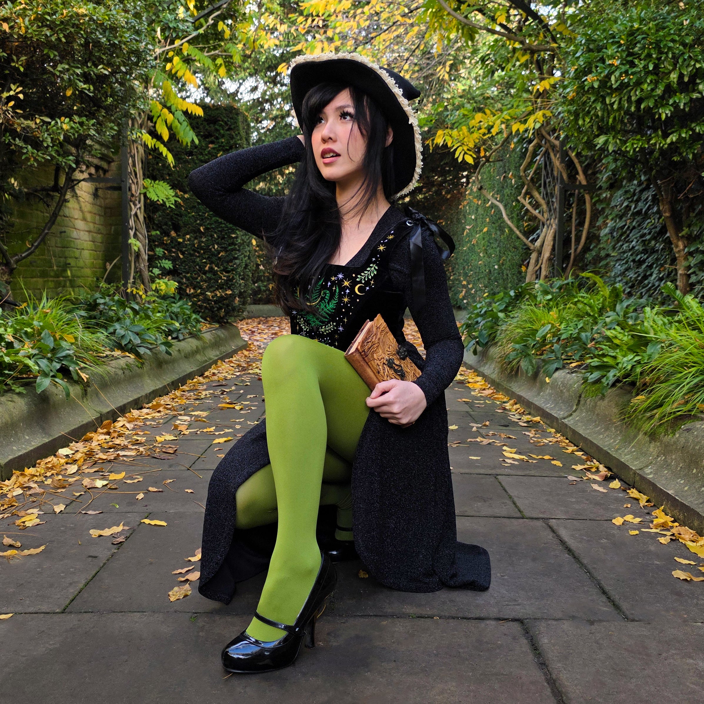 Fern 120 Denier Tights | Collant verde super coprente - Snag EU